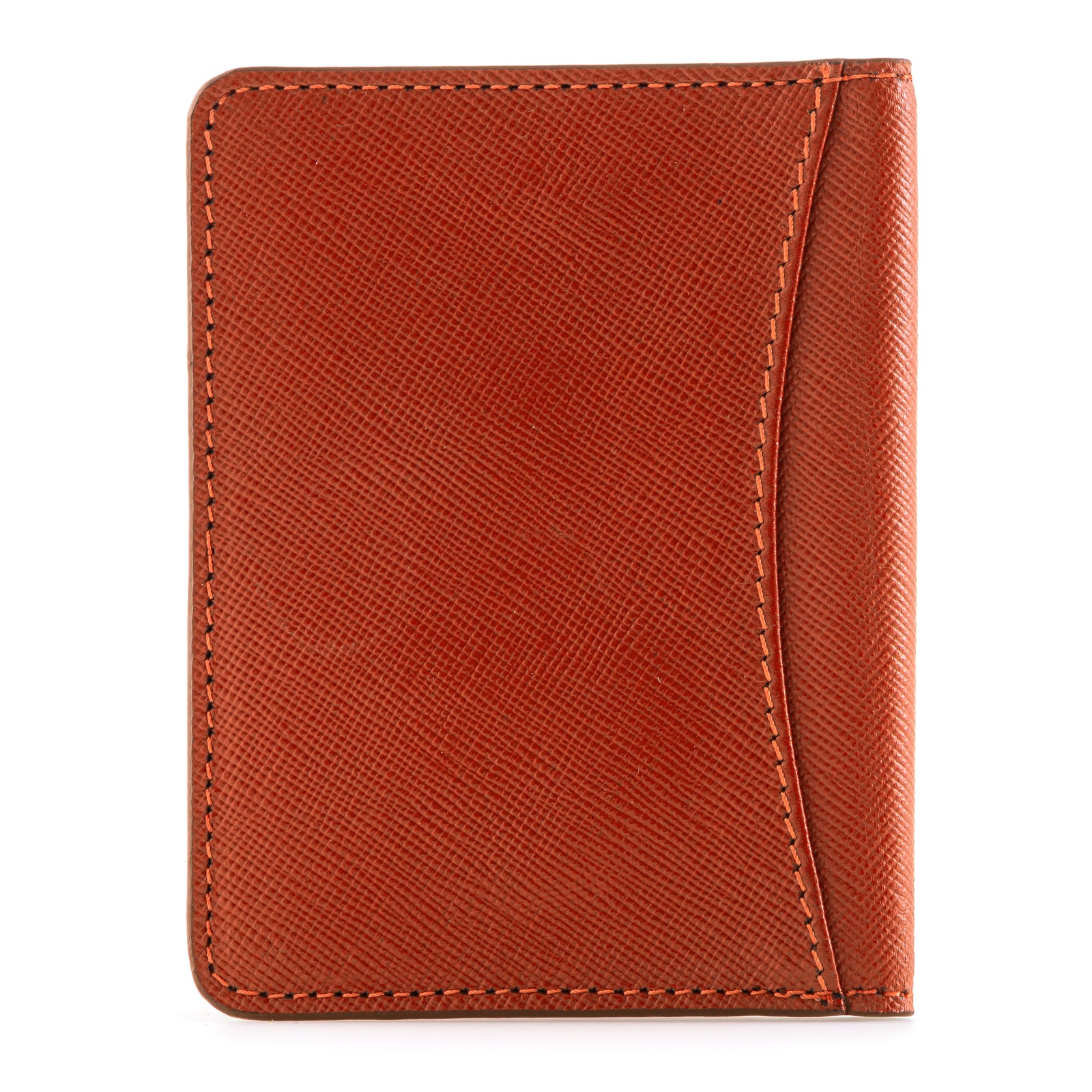 Orange Bifold Minimalist Wallet