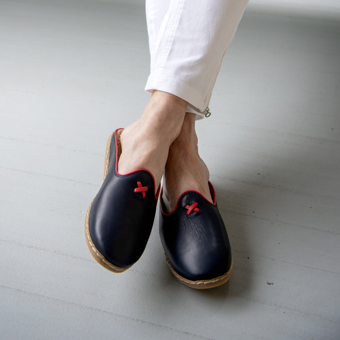 Dark Navy - Mule Shoes for Women | Charix