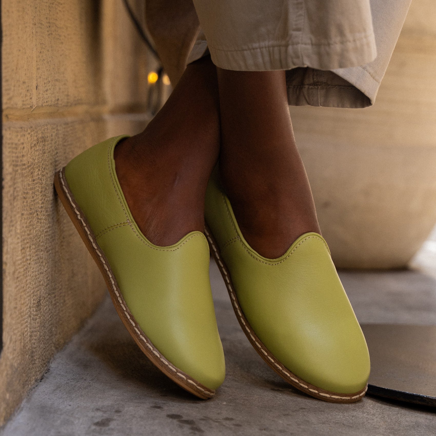 Pistachio - Slip On Shoes for Women | Charix