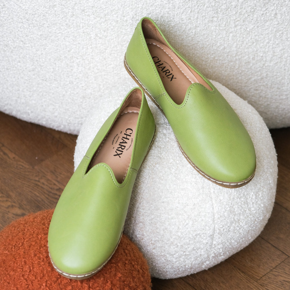 Pistachio - Slip On Shoes for Women | Charix