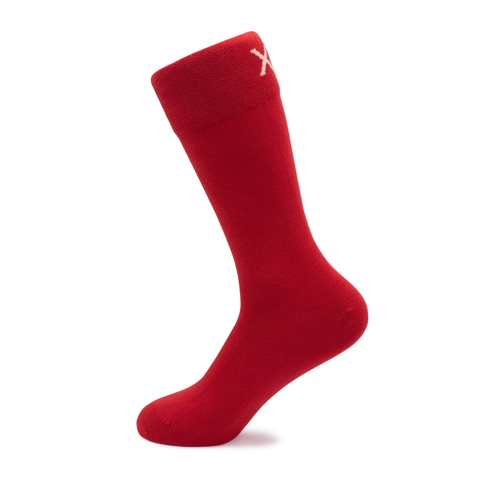 Red Crew Socks | Cotton Socks for Women & Men | Charix